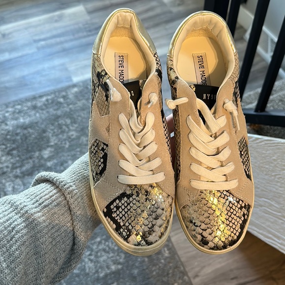 Steve Madden | Shoes | Steve Madden Snake Skin Sneakers | Poshmark